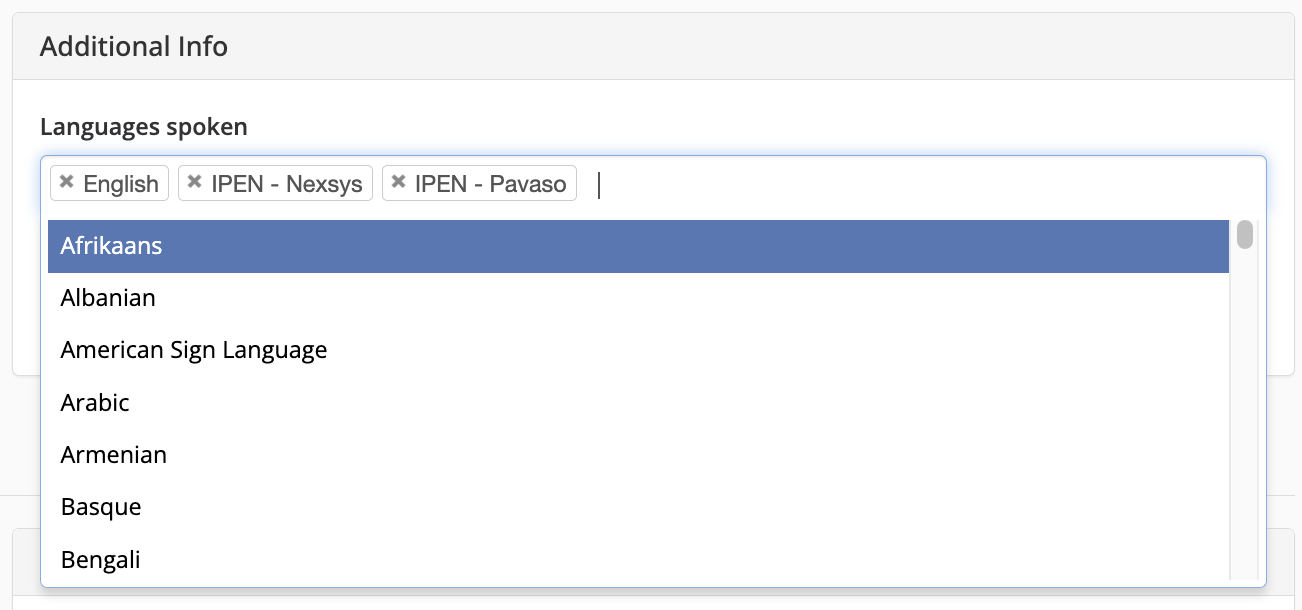 Add Your Languages and Additional Certifications